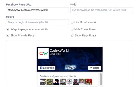 how to add facebook page plugin to wordpress codexworld