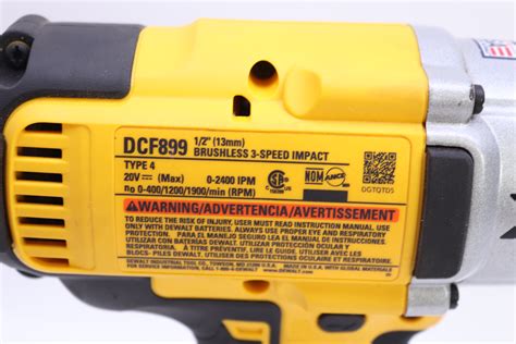 DeWalt DCF899H 20V MAX XR Cordless Brushless 1/2 in. High Torque Impact ...