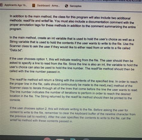 Solved How Do Solve Lab Assignment 8 File Method Using Java