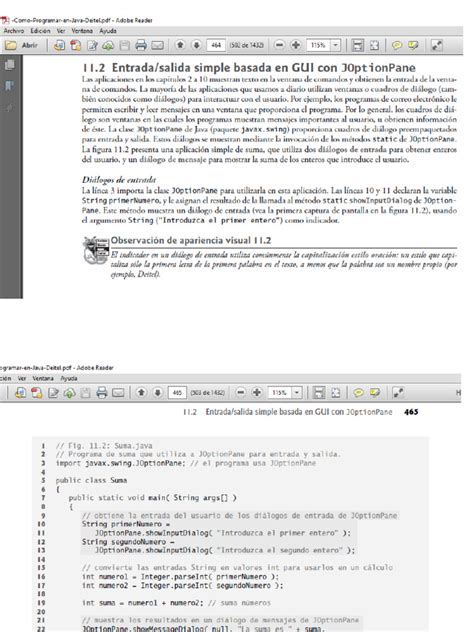 Entrada Y Salida De Datos Con Joptionpane Pdf