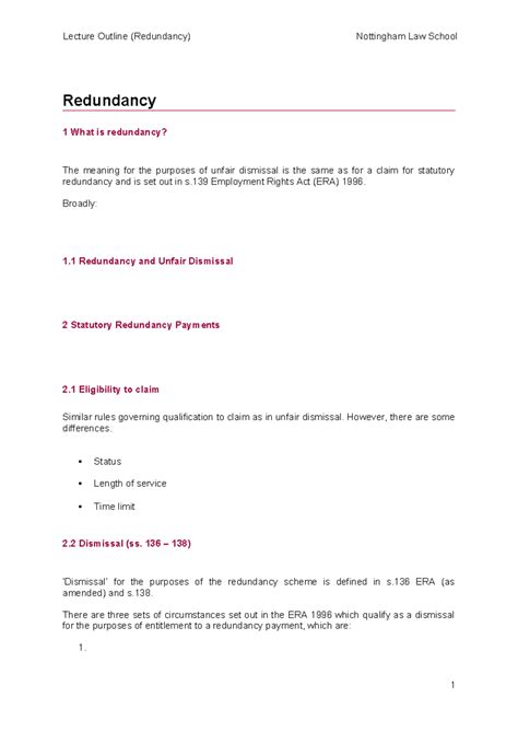 Lecture Outline Redundancy Redundancy 1 What Is Redundancy The