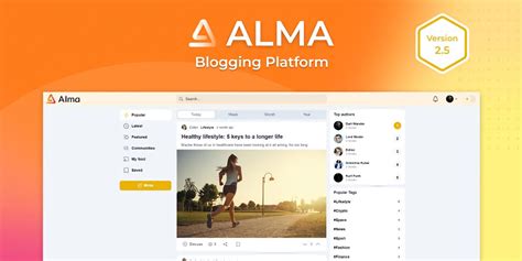 Alma Blogging Platform Php Script Bliter Gpl
