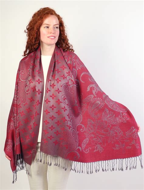 Paisley And Floral Pashmina W Tassels