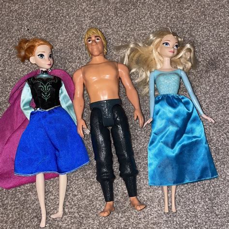 Disney Princess Anna Elsa And Kristoff Frozen Dolls Mattel 2012 2013 £