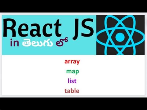 what is map and how will it works in React JS | REACT JS IN TELUGU ...