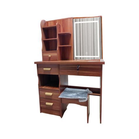 Wuhanshop ปลีก ส่ง โต๊ะเครื่องแป้ง กระจกเลื่อนเก็บได้ โต๊ะเครืองแป้งเกาหลี แถมฟรีเก้าอี้พร้อม