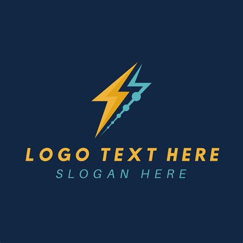 Tech Lightning Bolt Logo Brandcrowd Logo Maker