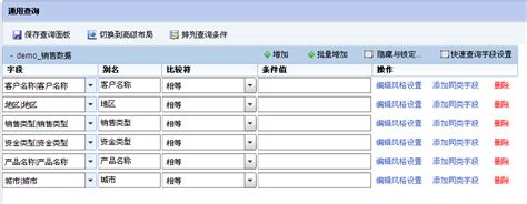 快速查询条件设置 通用查询 报表设计初级教程