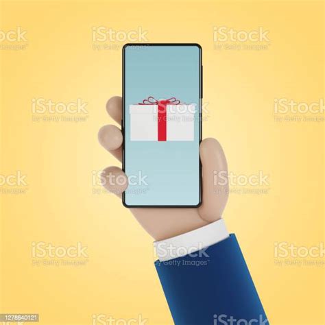 스마트폰 화면에 선물 상자 온라인 상점 온라인 크리스마스 선물 만화 스타일의 3d 일러스트레이션 가상 이벤트에 대한 스톡 사진 및 기타 이미지 Istock