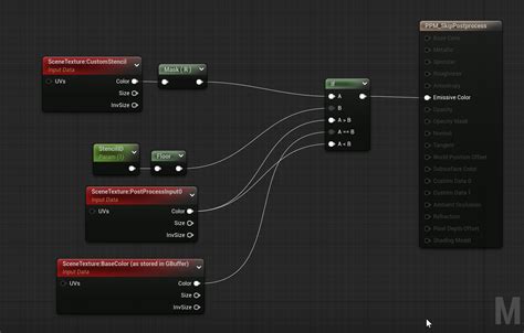 using custom stencil to selectively bypass postprocessing community