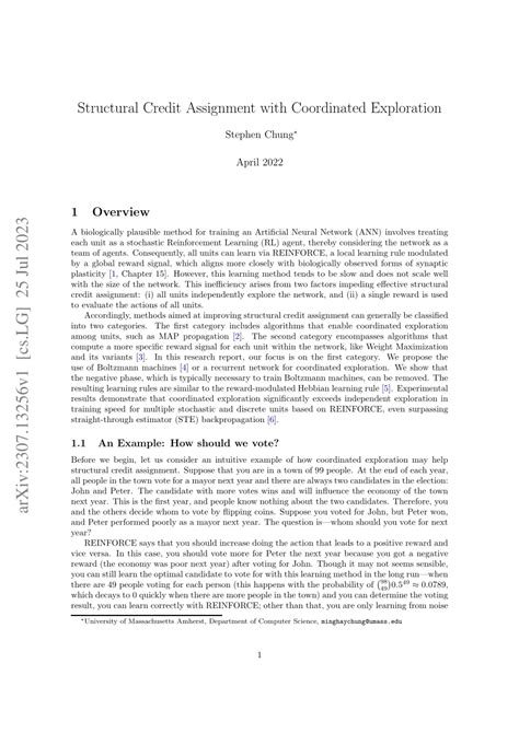 pdf structural credit assignment with coordinated exploration