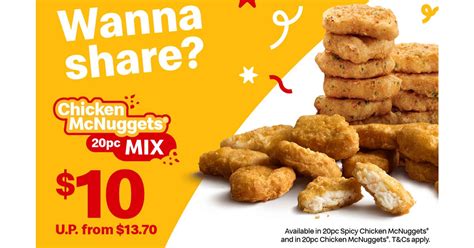 Mcdonalds S 10 For 20pc Mcnuggets® Deal Limited Time Offer