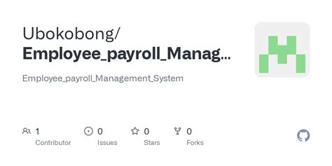 Github Ubokobongemployeepayrollmanagementsystem Employeepayroll