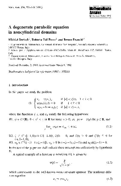 Pdf A Degenerate Parabolic Equation In Noncylindrical Domains