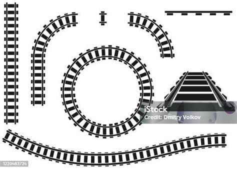 철도 철도 아이콘 흰색 배경에 고립 된 검은 철도 벡터 그림입니다 벡터 철도에 대한 스톡 벡터 아트 및 기타 이미지 철도 철책 오솔길 Istock