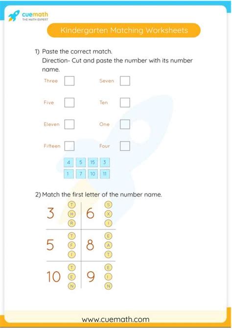classification worksheet matching