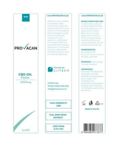 Cbd Oil Paste 2500mg 50 5g Syringe Uk