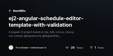 Ej2 Angular Schedule Editor Template With Validation StackBlitz