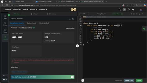 Sohan Kalburgi On Linkedin Geekstreak2024 Gfg160 Geeksforgeeks Codingchallenge Problemsolving