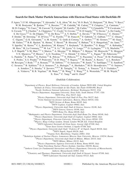 Pdf Search For Dark Matter Particle Interactions With Electron Final