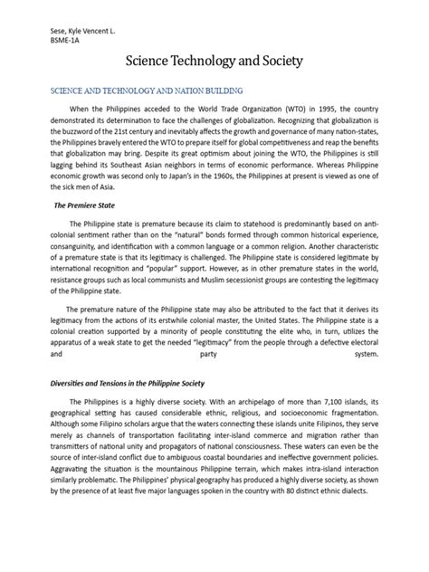 Science Technology And Society Research Pdf Science Education Science