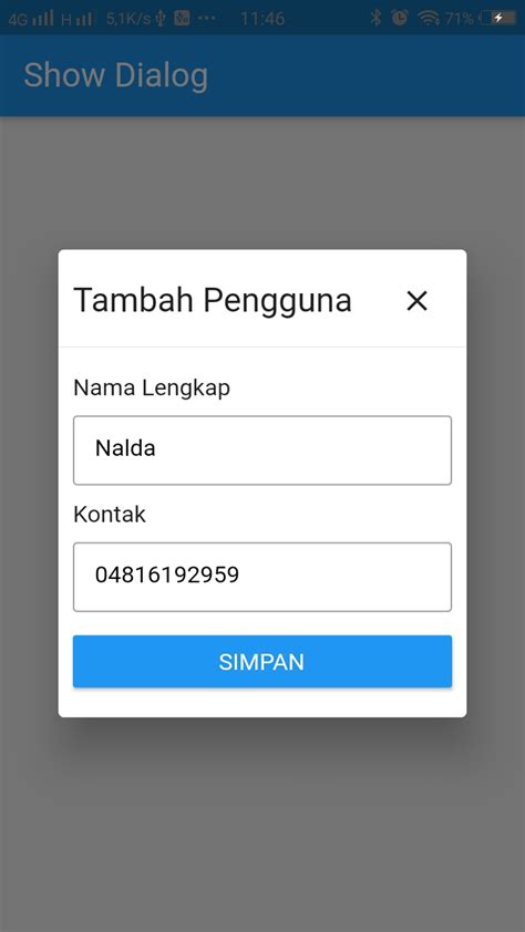 Membuat Popup Dengan SimpleDialog Baraja Coding