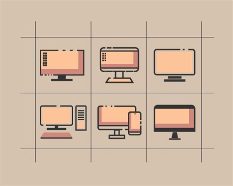 Monitor And Computer Icon Asset Graphic 38917134 Vector Art At Vecteezy