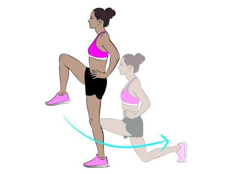 Lunges With Reverse Leg Raise