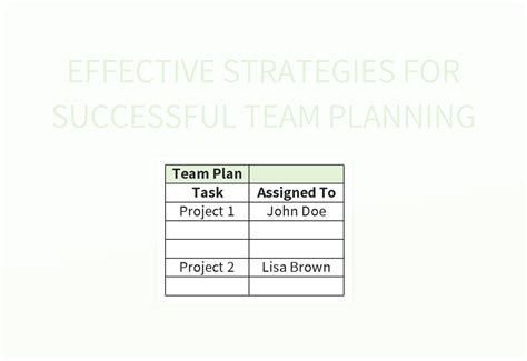 Free Team Planning Templates For Google Sheets And Microsoft Excel Slidesdocs