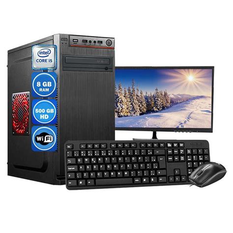 Computador Pc Completo Core i5 4 Geração 8gb Hd 500gb Monitor 18 5