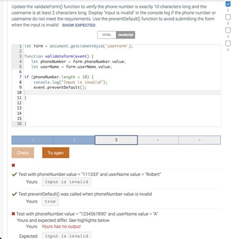 Solved Update The Validateform ﻿function To Verify The