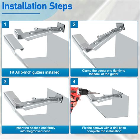Gypns 15 Pack Gutter Support Brackets For Roof Rain