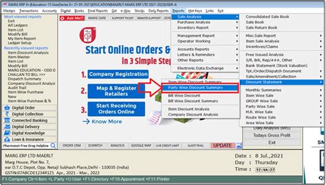 How To View Party Wise Discount Summary In Marg Software