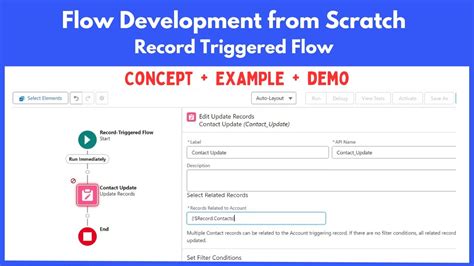 salesforce flow development part 1 quick start example of record