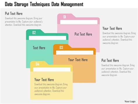 Data Storage Techniques Data Management Flat Powerpoint Design Presentation Graphics