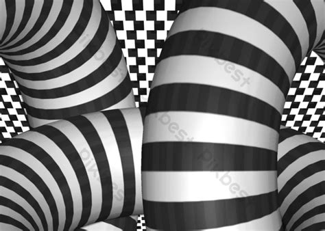 Black White Stripes Optical Misalignment Background Psychedelic And