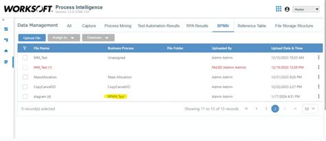 uploading bpmn files into worksoft process intelligence soais