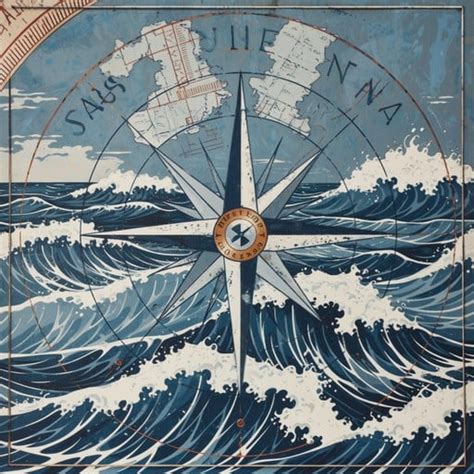 Free Compass Guides Waves Image Nautical Compass Waves Download