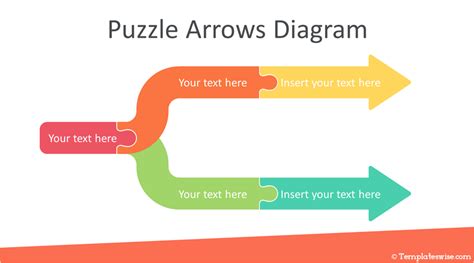 Puzzle Arrows Diagram For Powerpoint