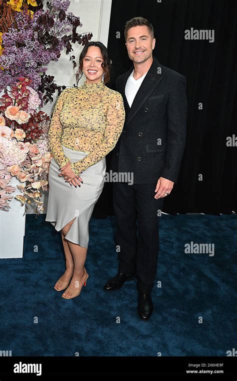 Melissa Oneil And Eric Winter Attends The Disney 2024 Upfront Red Carpet At North Javits Center