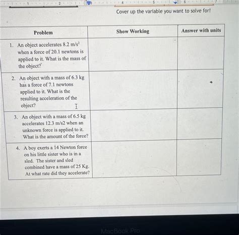 Solved 1 12 Problem 1 An Object Accelerates 82 Ms² When