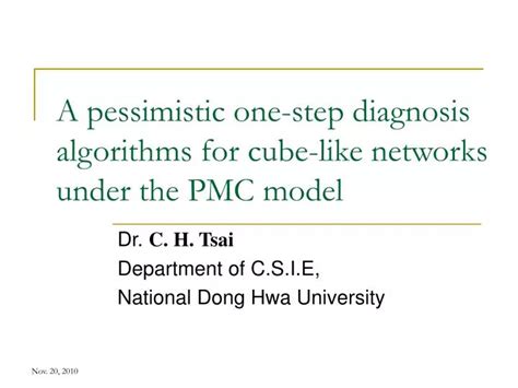 ppt a pessimistic one step diagnosis algorithms for cube like