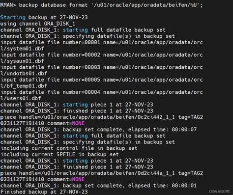 oracle数据库的备份与恢复 rman命令备份oracle csdn博客