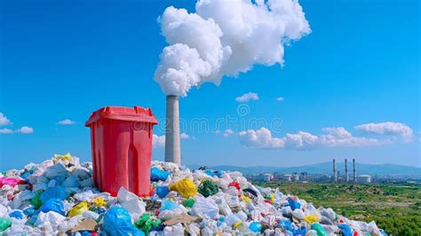 Smoke Rising From A Large Landfill Shows The Effects Of Environmental