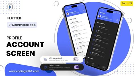 Coding With T On Linkedin Flutter Account Settings Screen Ui Design