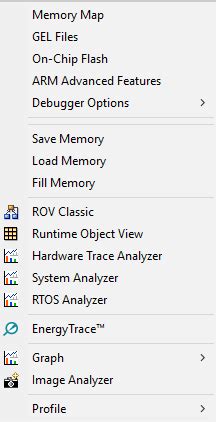 CCS TMS LC Which Tracing Options From CCS Tool Menu Are Supported Not Supported If I Use
