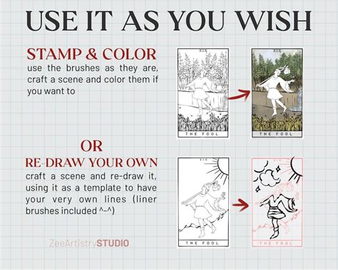 Procreate Brushes To Create Tarot Cards Etsy