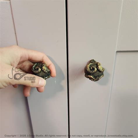Octopus Knobs Nautical Knobs Kitchen Cabinet Hardware Kraken Home