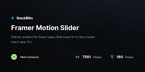 Framer Motion Slider Stackblitz
