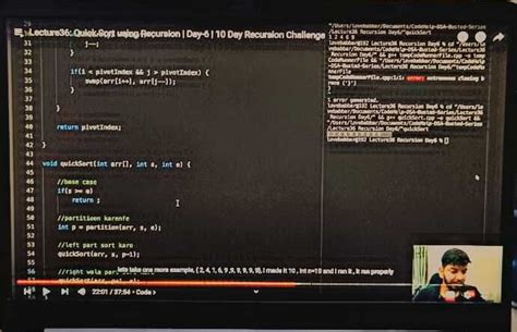 day 65 of 100daysofcode quick sort with recursion web dev concept
